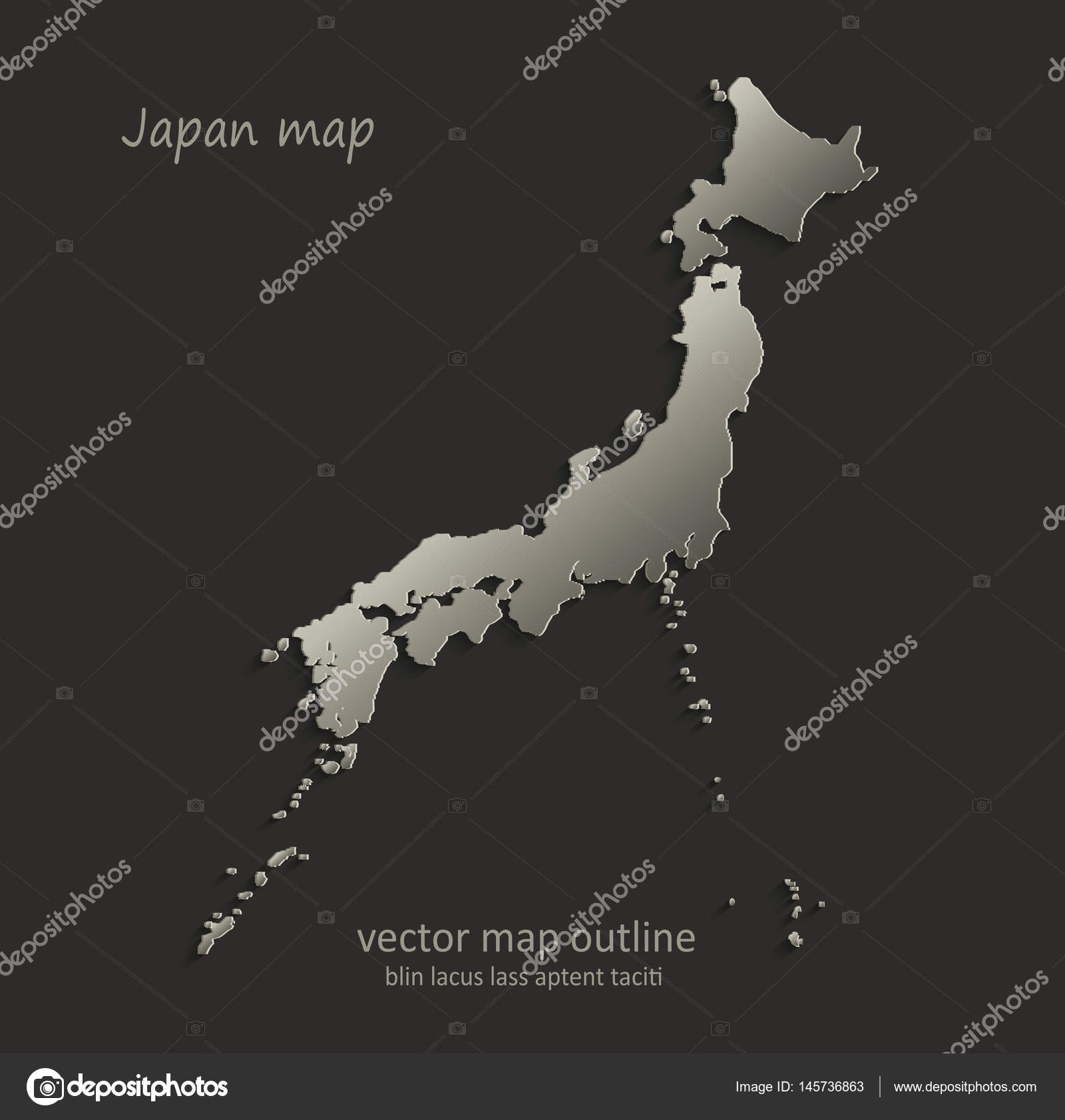 Outline Map Japan Stock Photos Outline Map Japan Stock