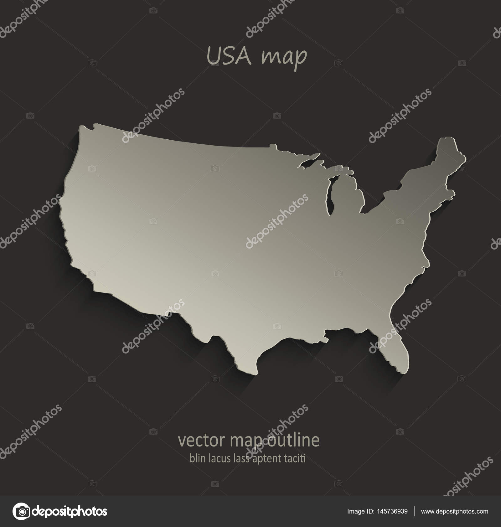 USA karta disposition kort blank svart vektor vektor av ©Mondi.h 145736939