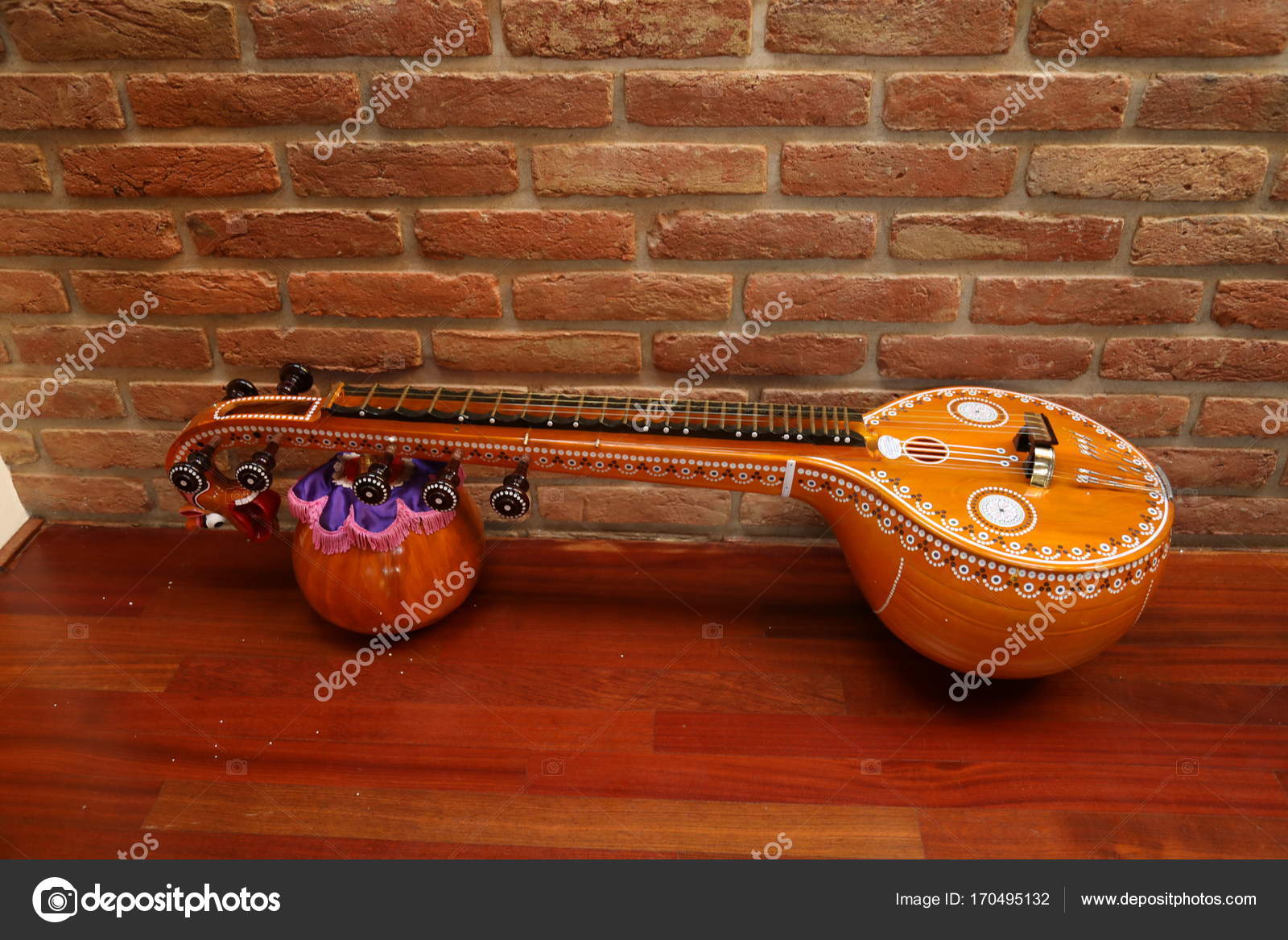 Indian Music instrument Veena — Stock Photo © rajastills #170495132