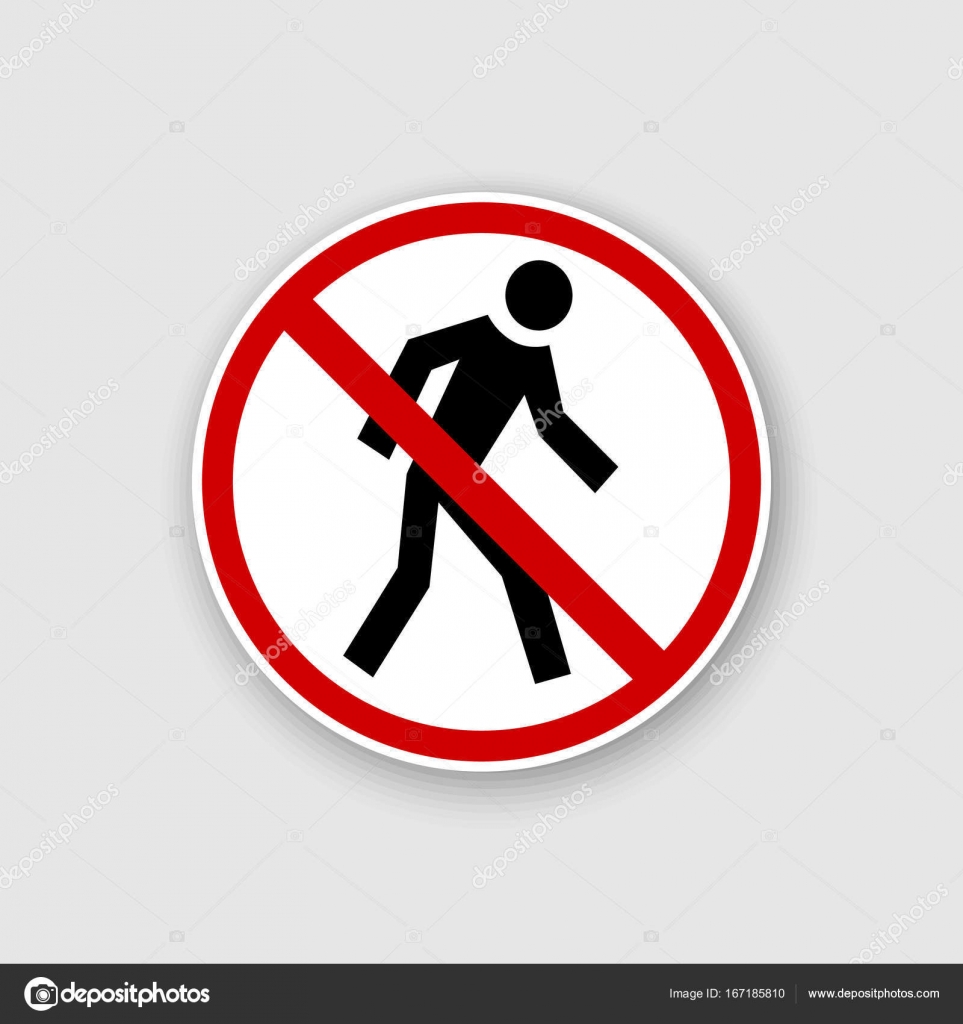 Do not run, prohibition sign. Running prohibited, vector Stock Vector ...