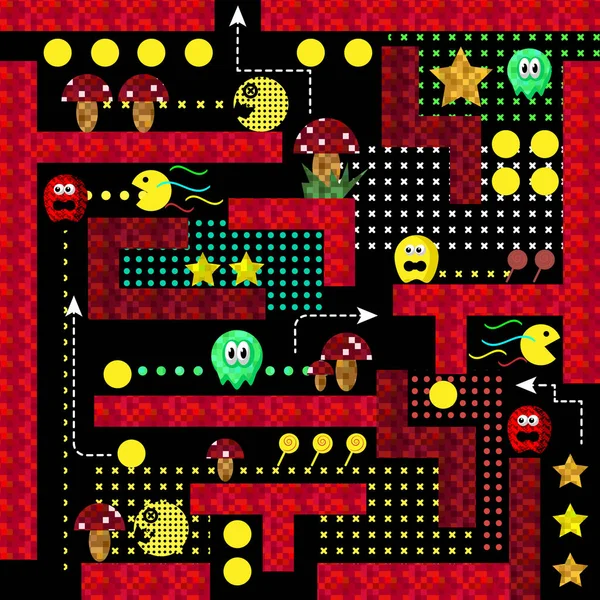 Pac man maze Vector Art Stock Images | Depositphotos