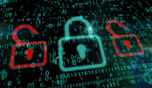 Data Safety Internet Security Concepts Binary Code Numbers Padlock Icon Stock Photo by ©suebsiri ...