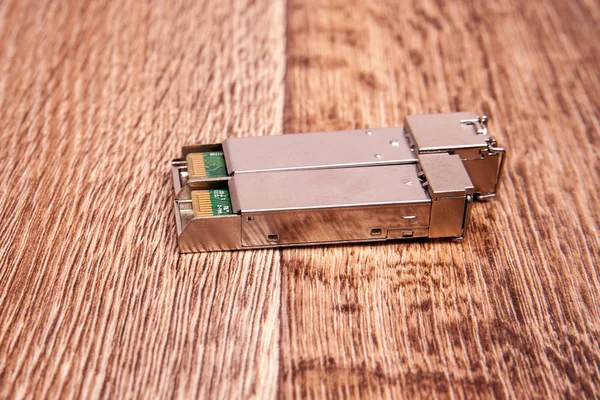 Optical gigabit SFP module for network — Stock Photo © Olvius #140363918
