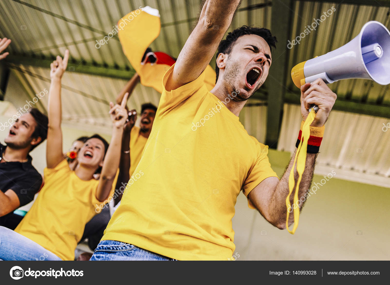 Supporters from Germany at Stadium — Stock Photo © juripozzi #140993028