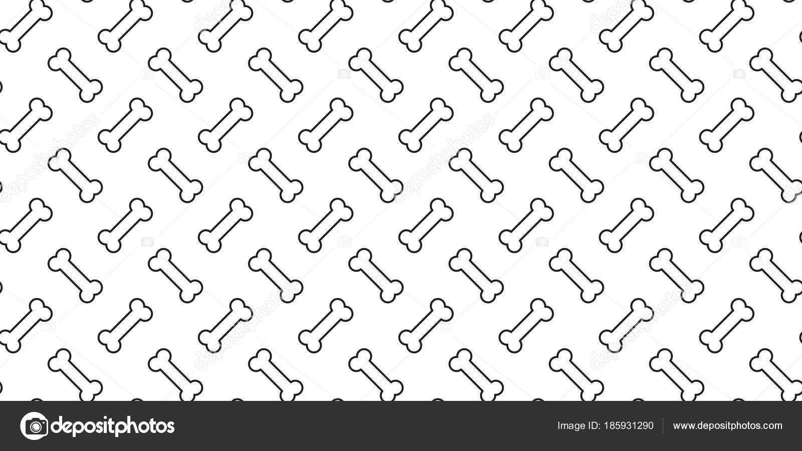 Dog Bone Seamless Pattern Bone Vector Isolated Background Wallpaper ...