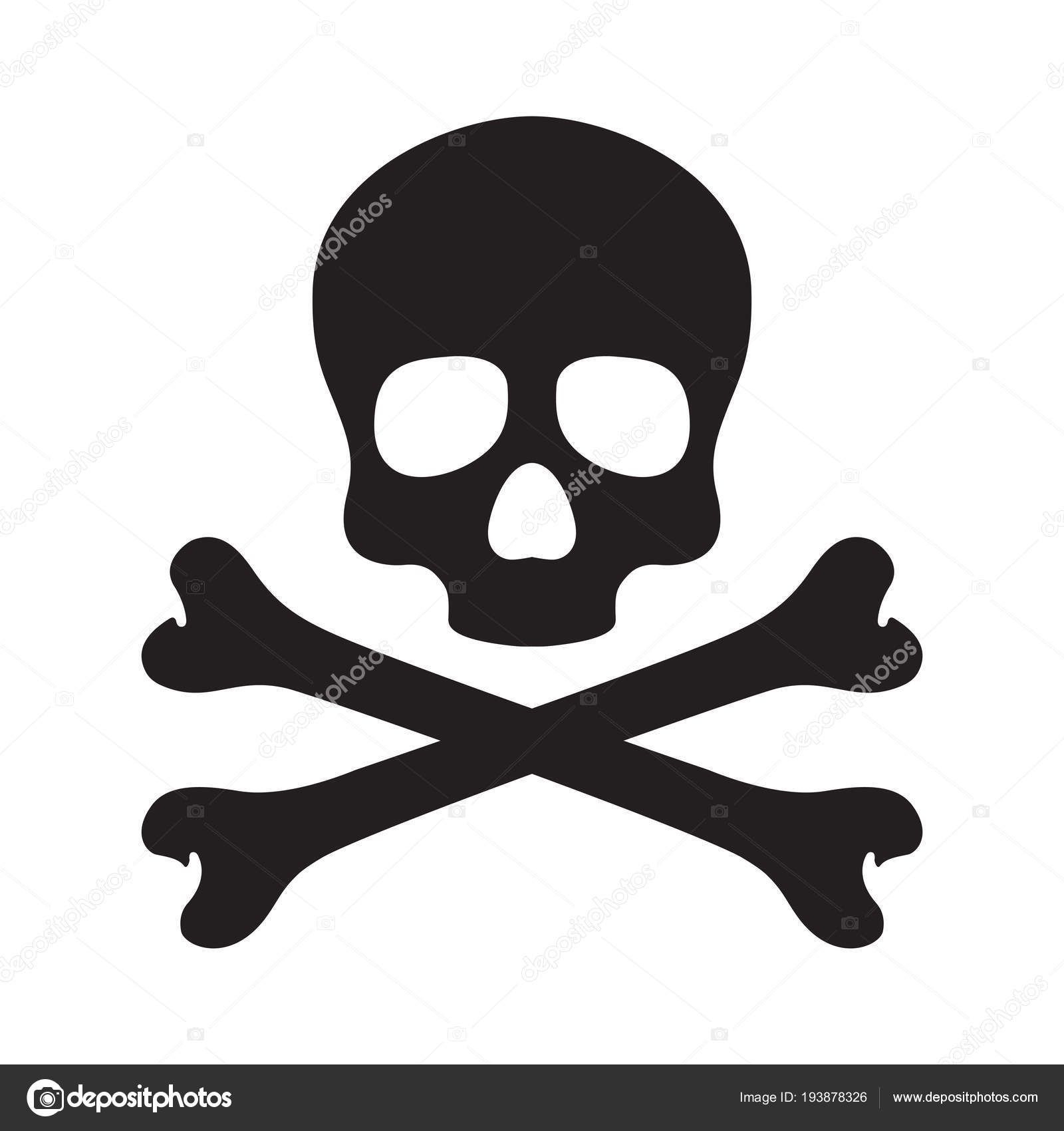 Skull Pirate Icon Logo Vector Bone Halloween Illustration Stock Vector ...