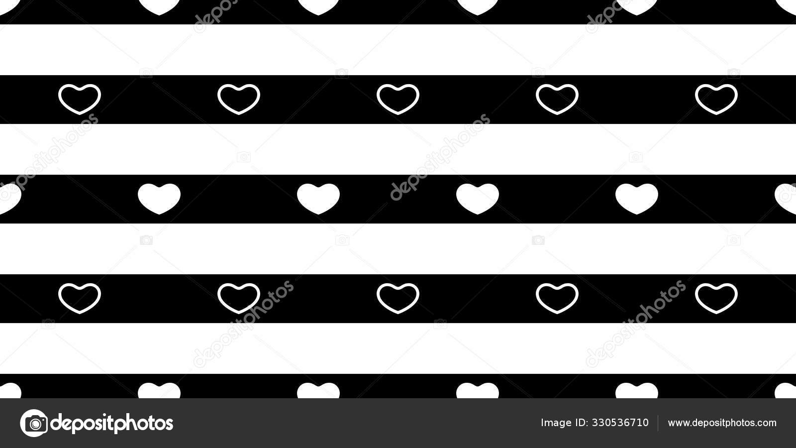 Heart Seamless Pattern Valentine Vector Stripes Scarf Isolated Tile ...