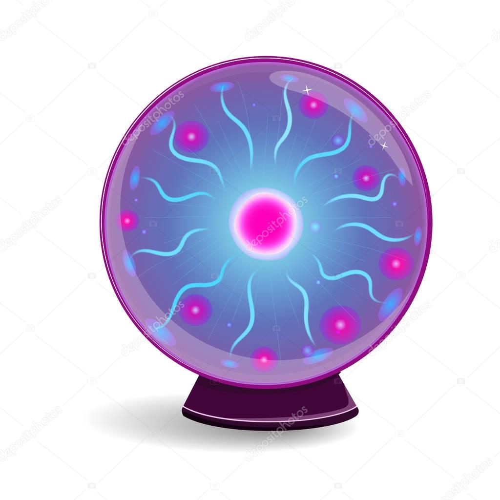 Globo de plasma. Bola mágica. Esfera eléctrica. 2025