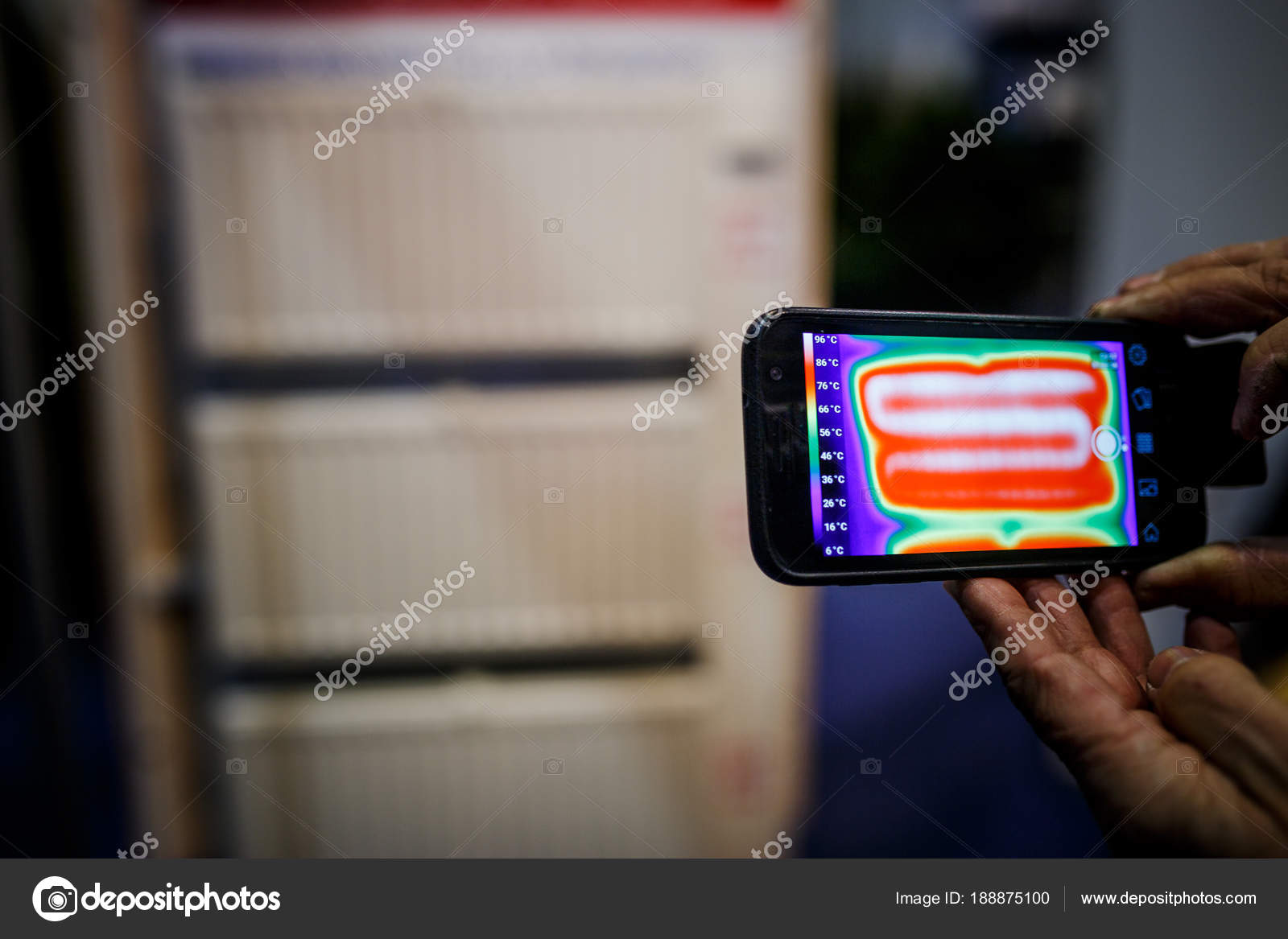 Recording Radiator Heater and a window on a building using Infra ...