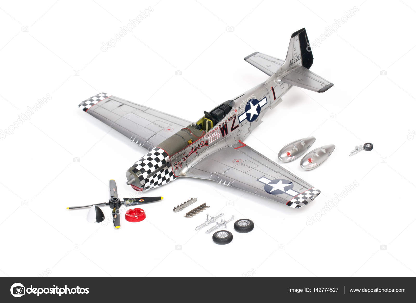 Scale model of P-51 Mustang fighter in WWII. — Stock Photo © han.kang ...