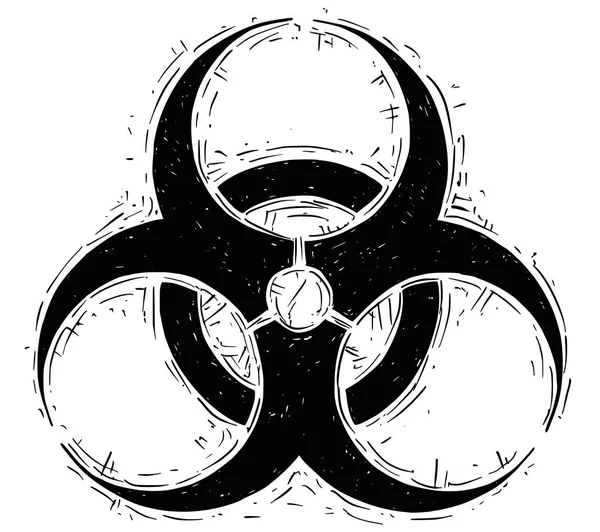 How to draw the toxic symbol | Biohazard Symbol Vector Drawing — Stock ...