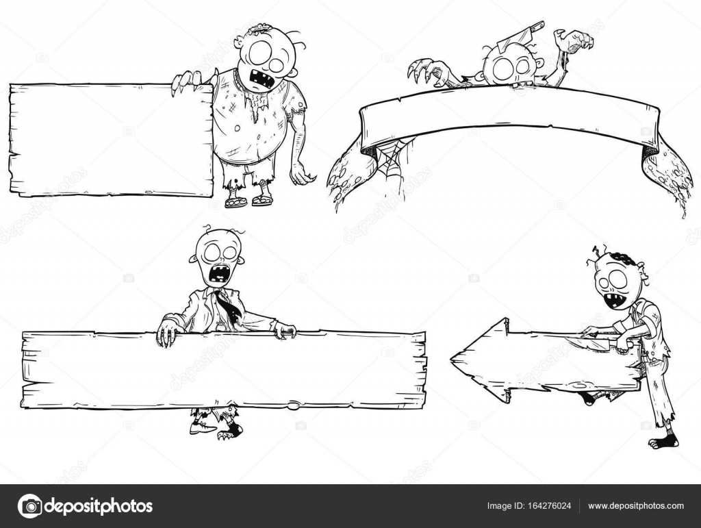 Lindas Parejas De Dibujos Animados De Zombies