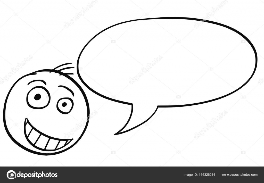 Cartoon afbeelding van het hoofd van de mannelijke Man met lege ...