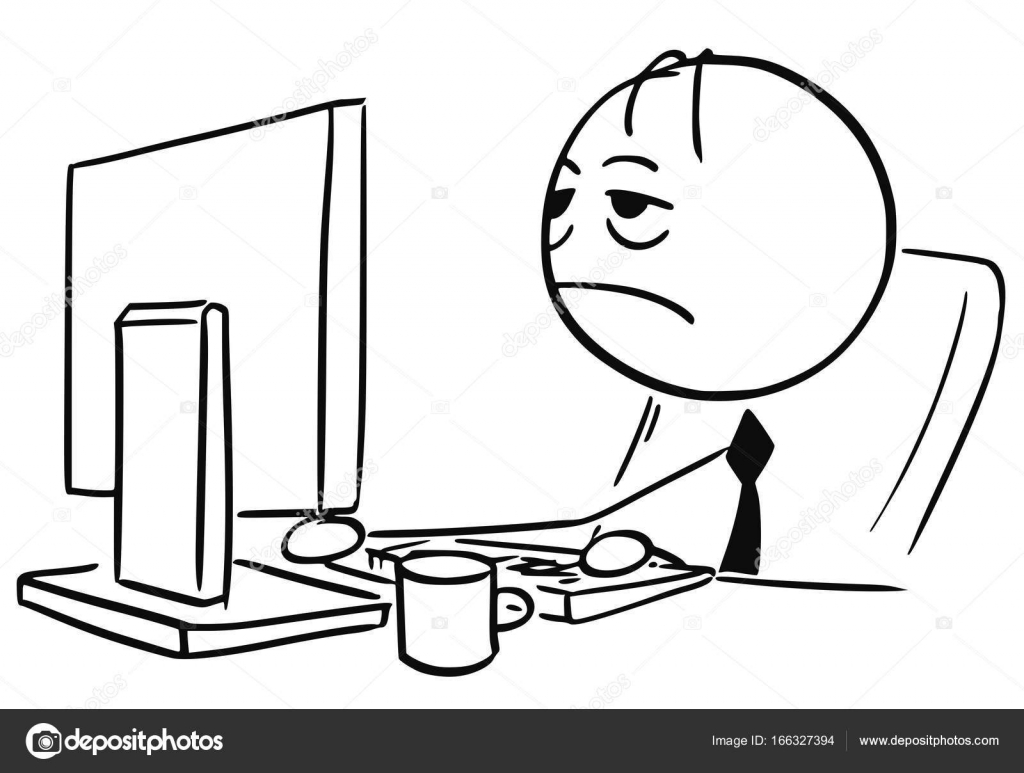 Business Stick Figures Computer