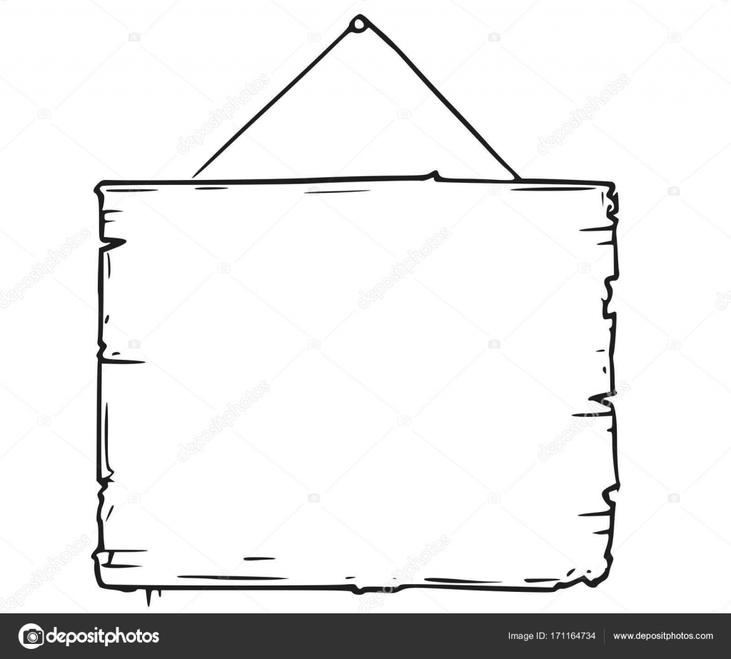 Wood Sign Drawing