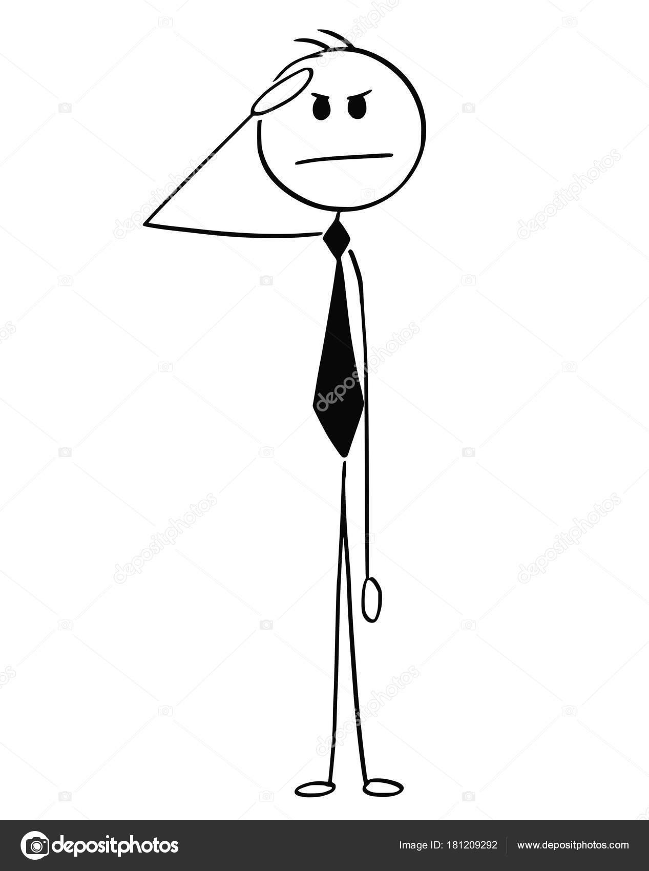 Conceptual Cartoon of Businessman Saluting Stock Vector by ©ursus ... Conceptual Cartoon of Businessman Saluting Stock Vector by ©ursus ...