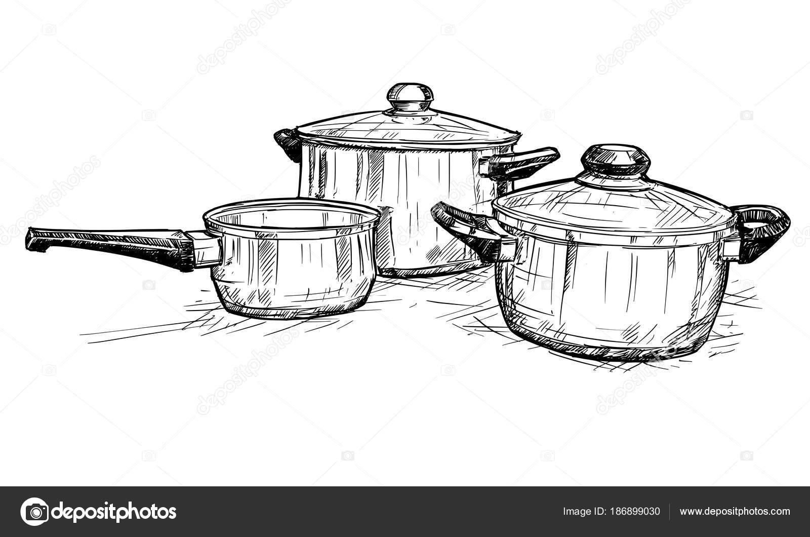 Kitchen Pot Drawing
