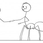 Vector Cartoon of Judge Sentence Criminal to Imprisonment, Policeman is ...