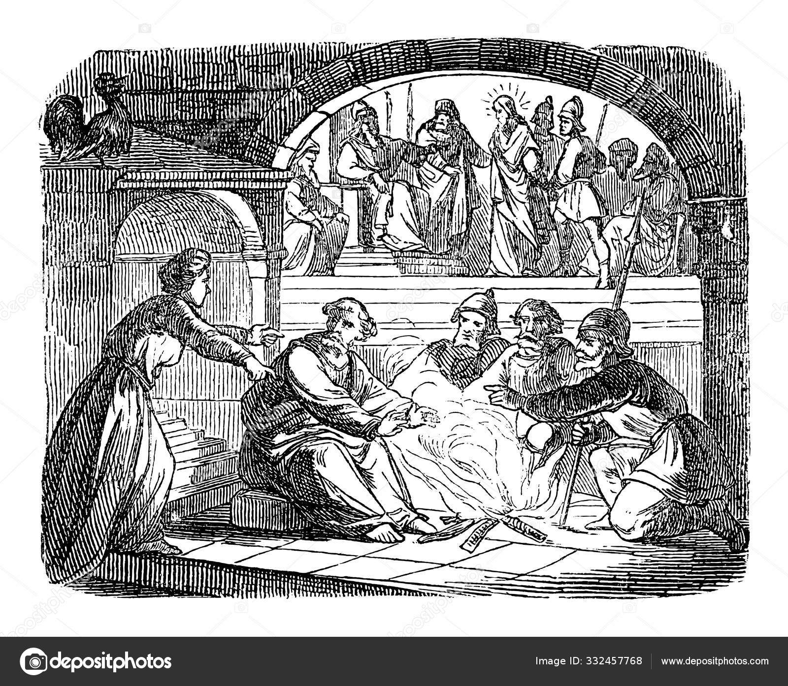 Peter Denies Jesus Clipart