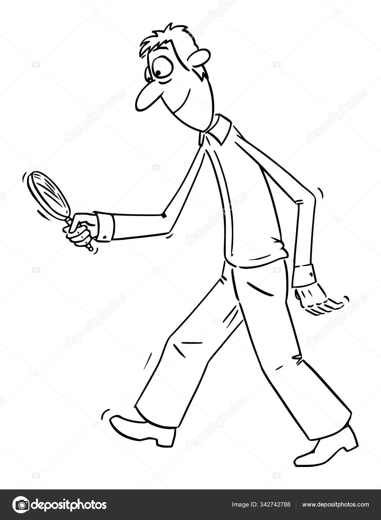 Man Searching For Something