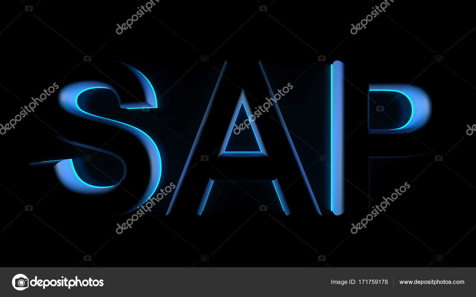 SAP in blue backlight - 3D rendering Stock Photo by ©carlotoffolo 171759178