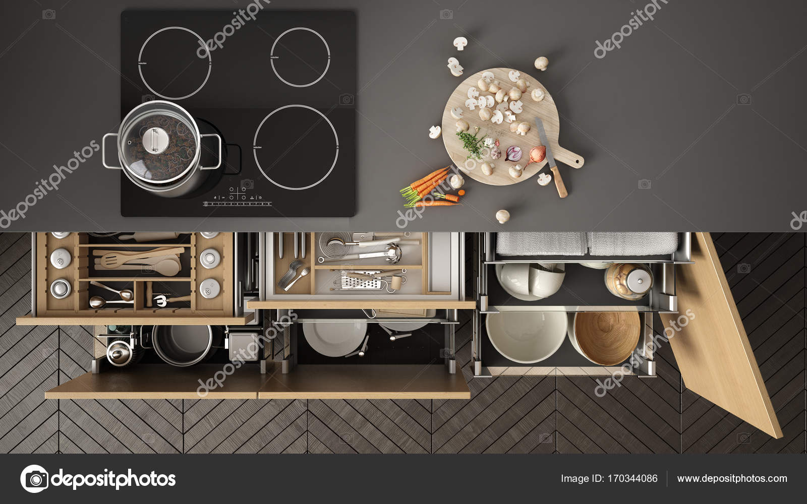 Modern Stove Top View
