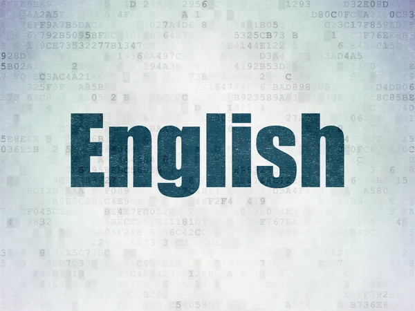 Education concept: English on Digital Data Paper background - Stock ...