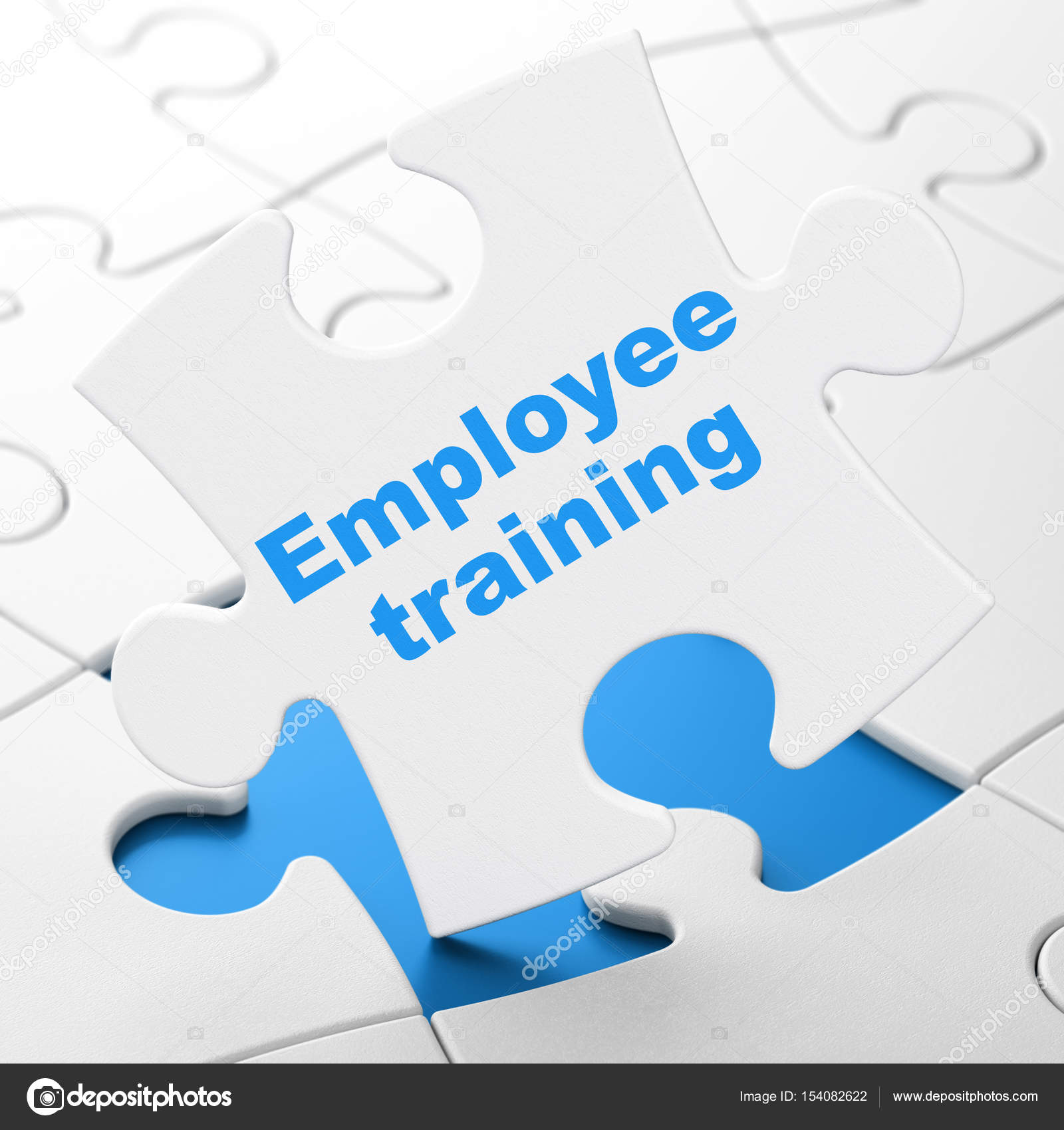 Learning concept: Employee Training on puzzle background — Stock Photo ...