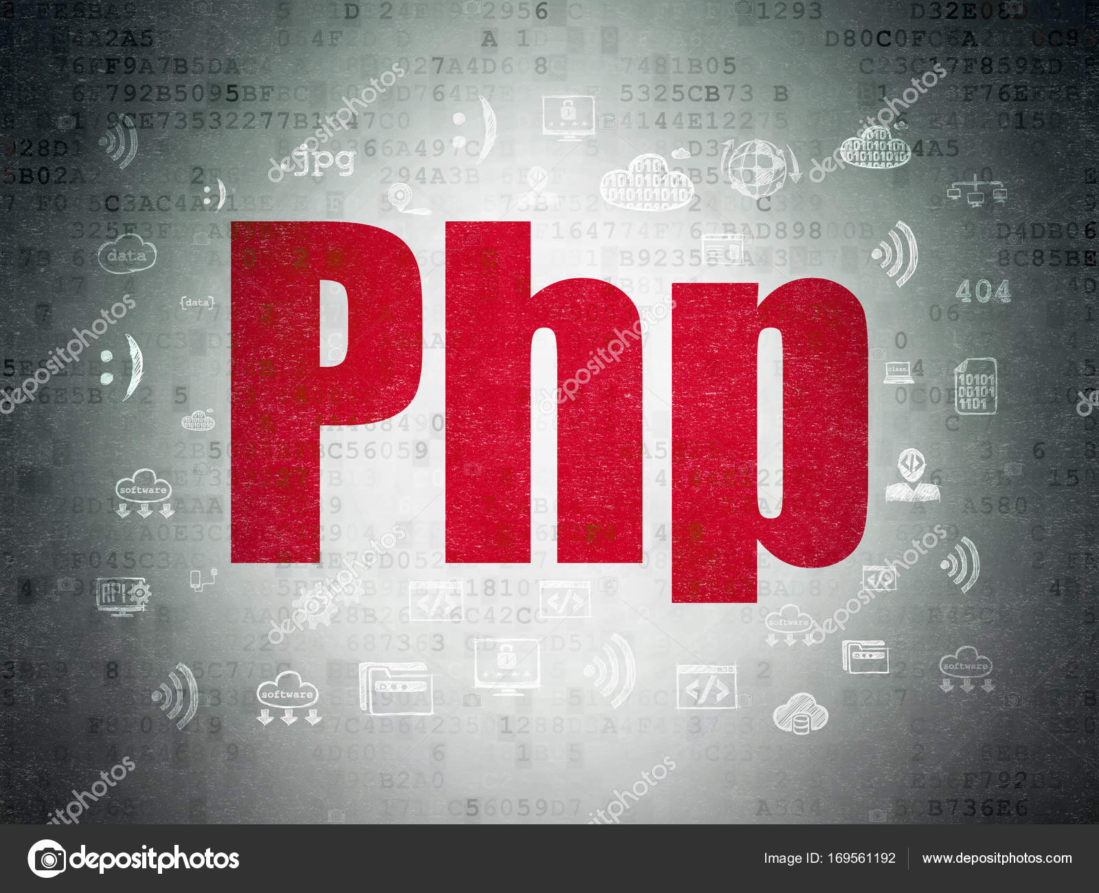 Concepto de programación: Php en el fondo del documento de datos ...