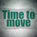 Timeline Concept Painted Red Text Time Move Digital Data Paper Stock ...