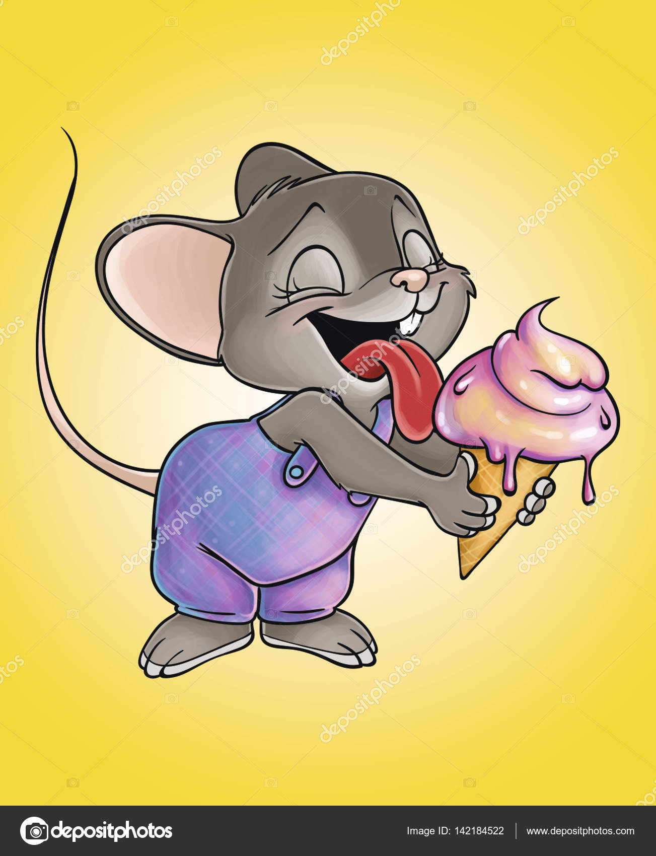 Ratón con helado Vector de stock por ©dariasdrawings 142184522
