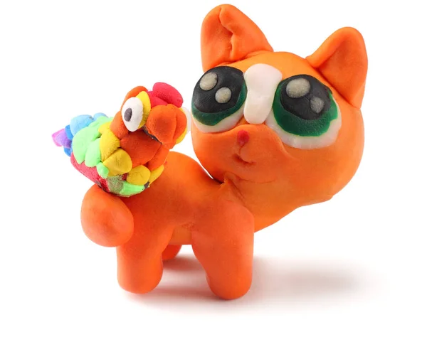 Plasticine Giraffe Isolated White Background Modelling Clay — Stock ...