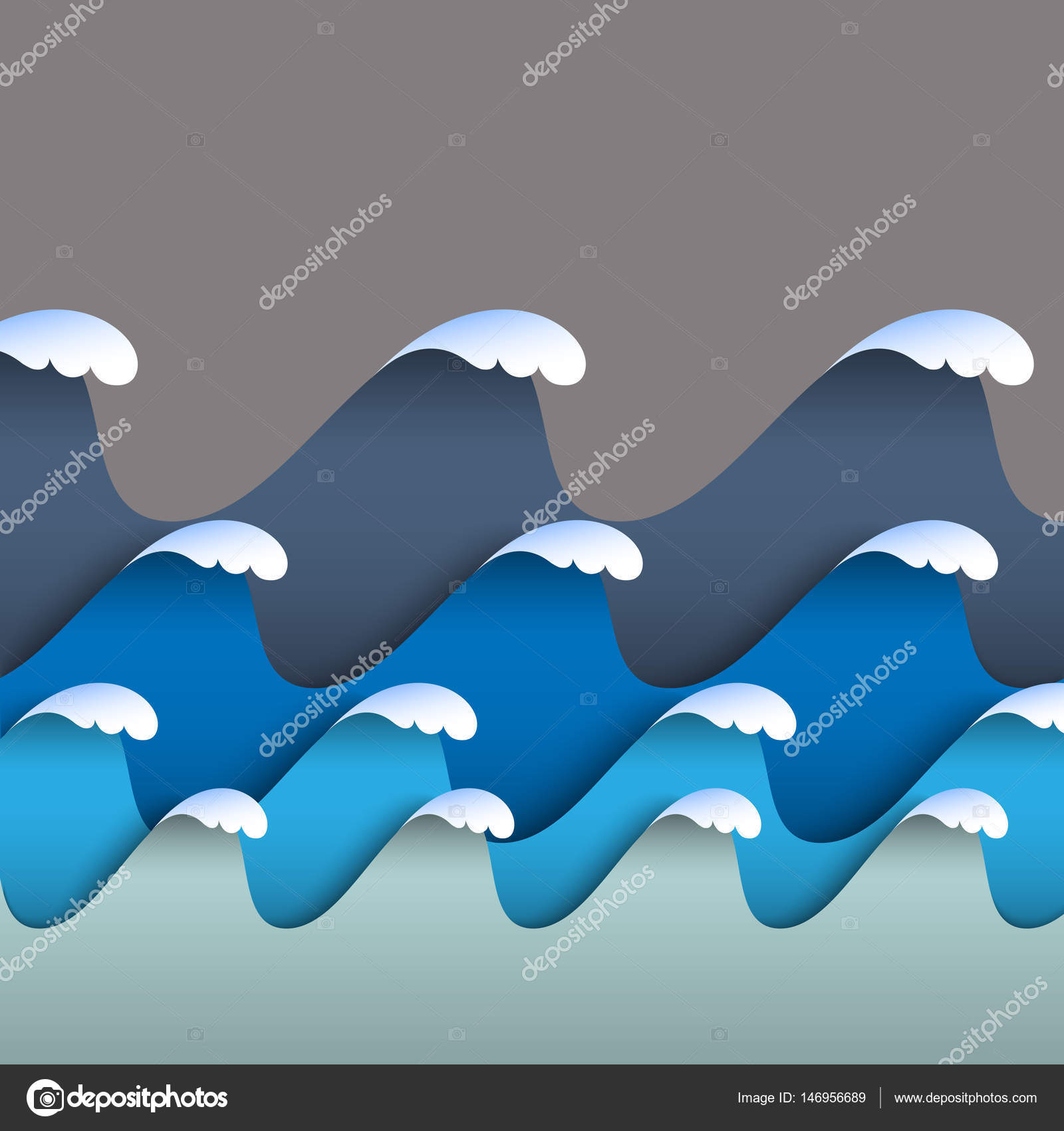 Paper waves | Origami paper waves — Stock Vector © A-R-T-U-R #146956689