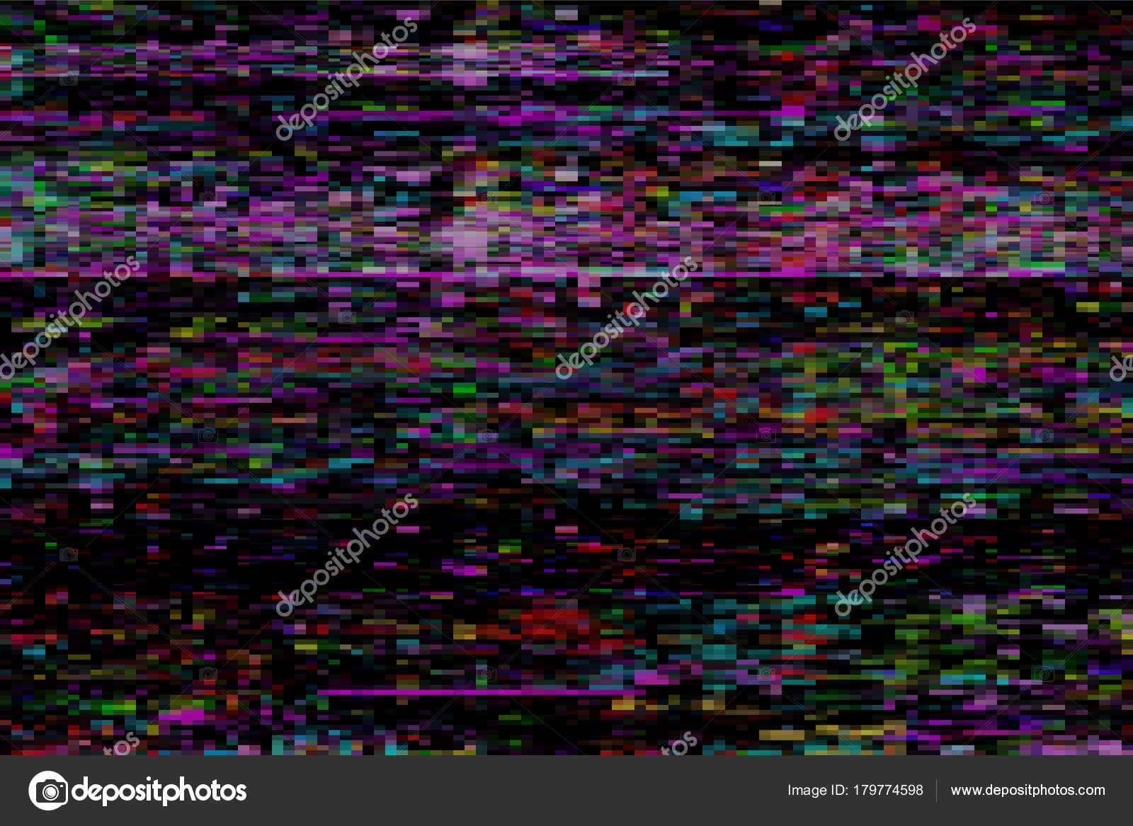 Glitch Colorful Abstract Vector Background Digital Image Data ...