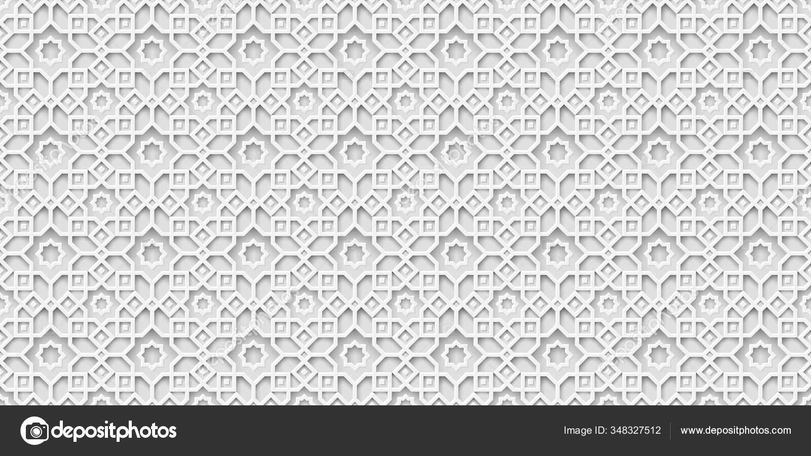 White Islamic Background Arabic Pattern Arabian Wallpaper Geometric ...