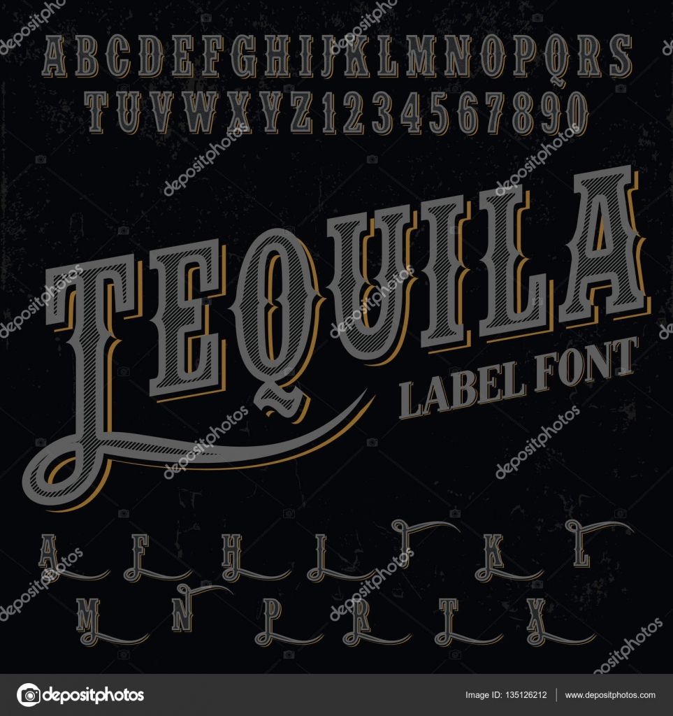 Hand crafted font for alcohol Stock Vector Image by ©bowxwod #135126212