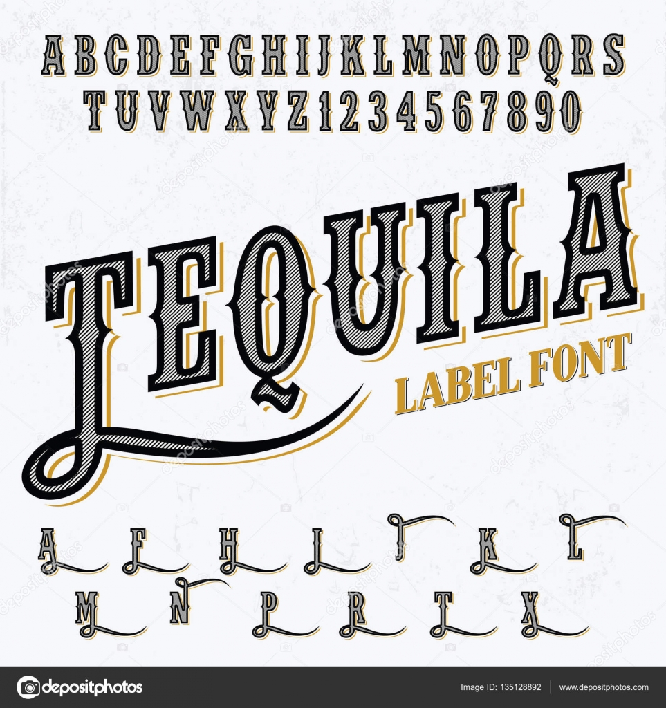 Hand crafted font for alcohol Stock Vector by ©bowxwod 135128892