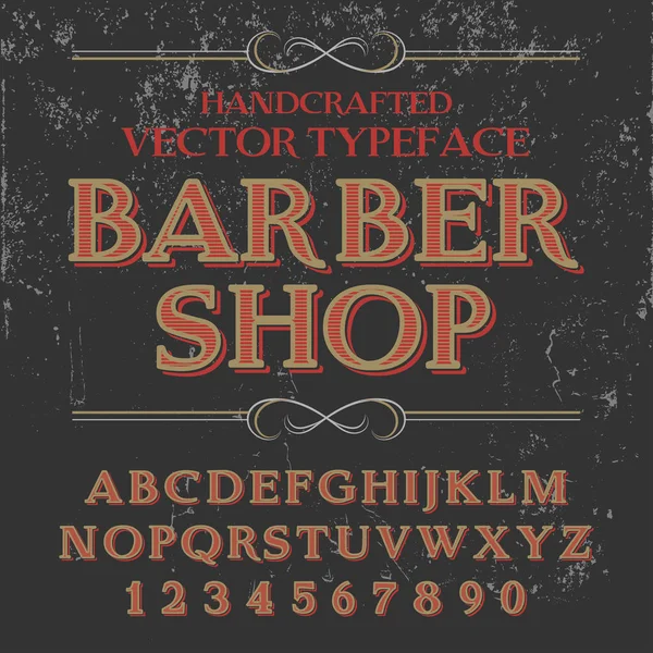 Handcrafted vintage font - barber shop Stock Vector Image by ©bowxwod ...