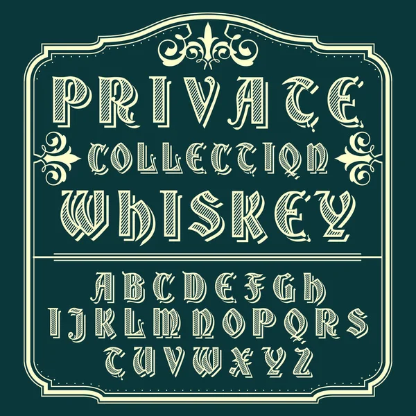 Private Collection Whiskey typeface Stock Vector Image by ©bowxwod ...