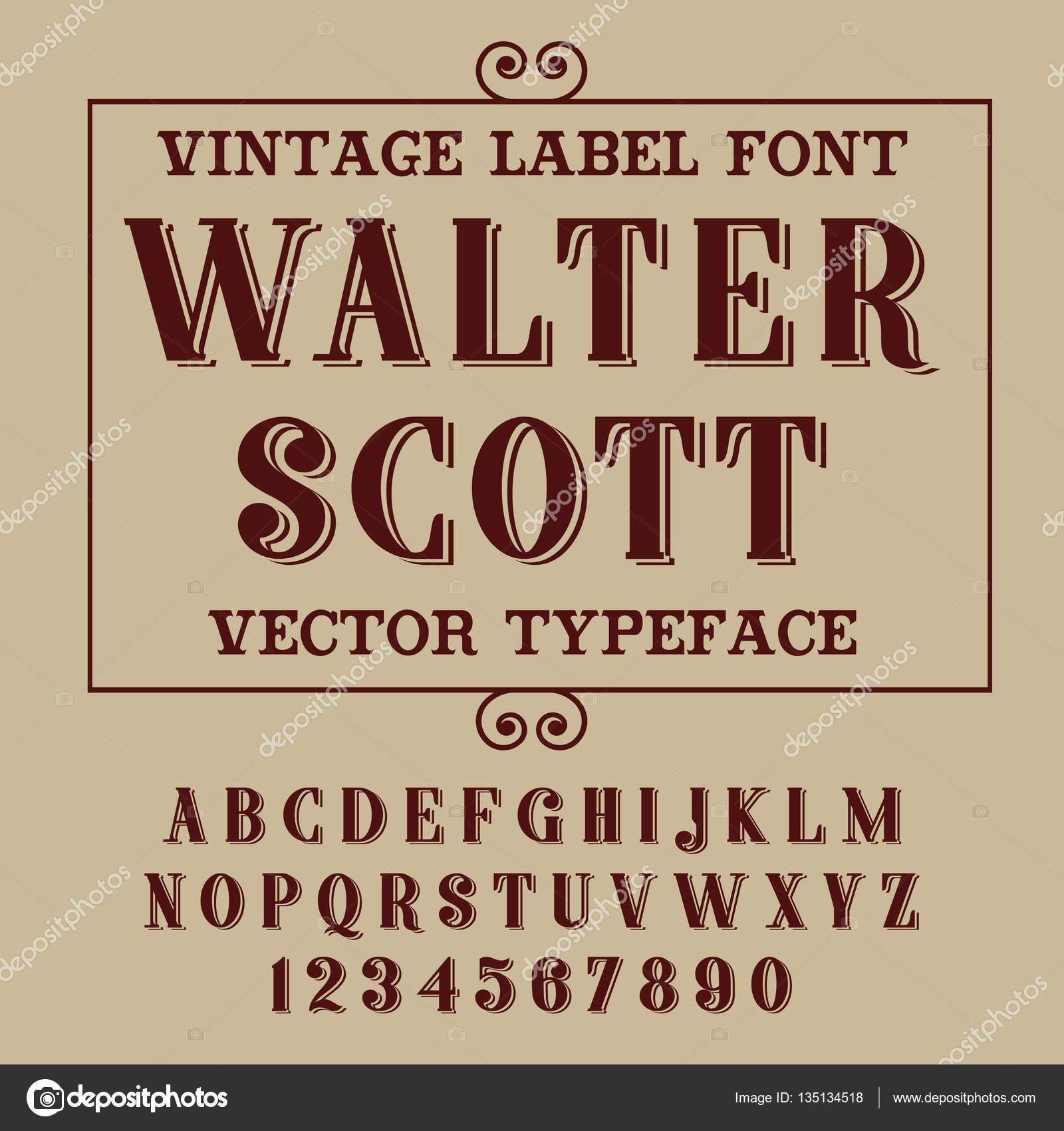 Walter Scott - vintage script font Stock Vector Image by ©bowxwod ...