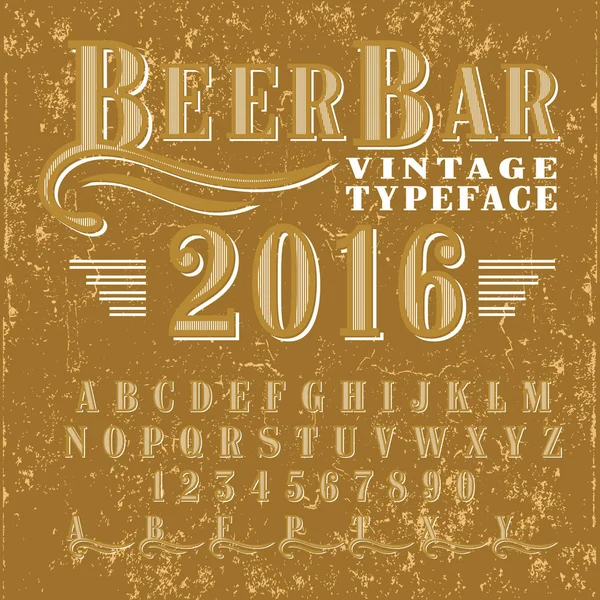 Beer Bar - vintage script font — Stock Vector © bowxwod #135128066