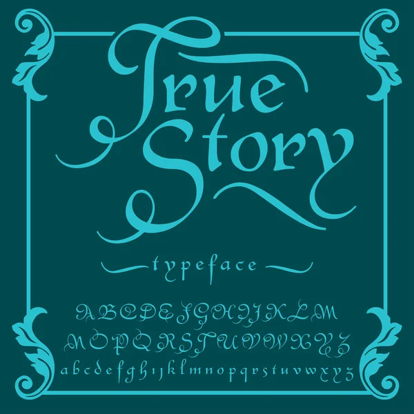 Fairytale book font | English fairy tales Typeface. — Stock Vector ...