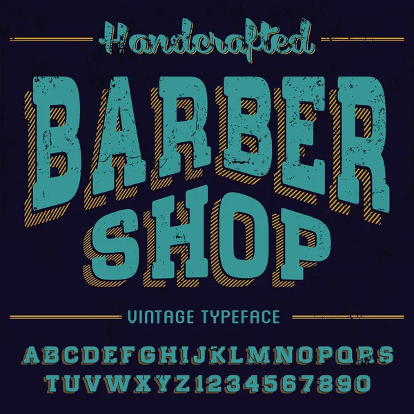 Handcrafted vintage barber shop Font Stock Vector Image by ©bowxwod ...