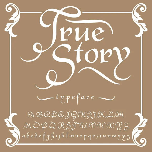 Fairytale book font | English fairy tales Typeface. — Stock Vector ...