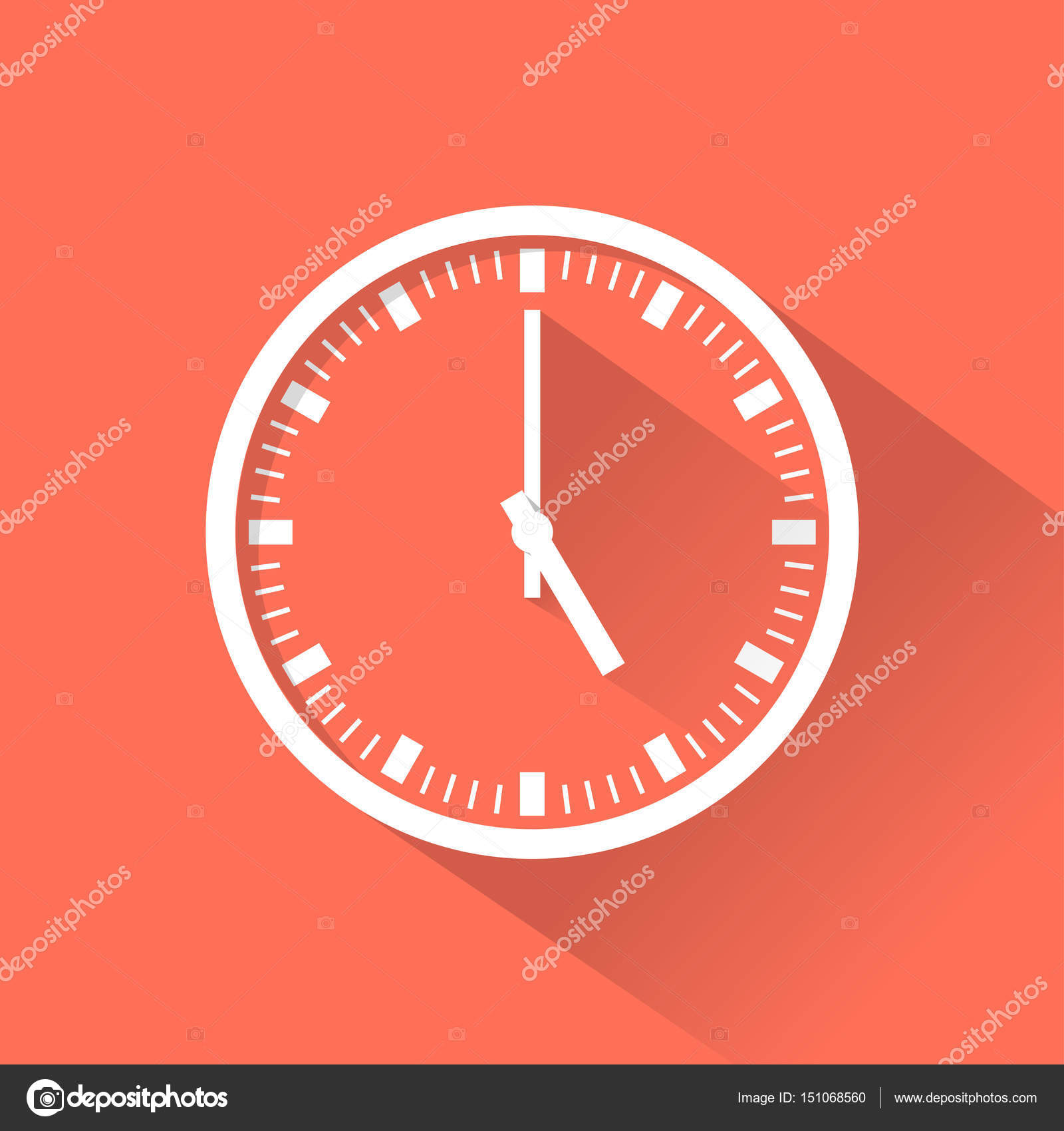 Clock flat icon Stock Vector Image by ©bowxwod #151068560