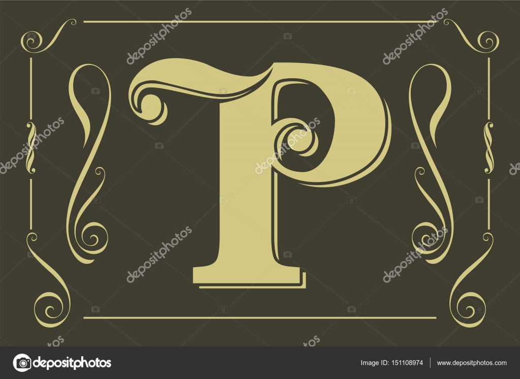 Elegant letter p | Elegant letter p — Stock Vector © bowxwod #151108974