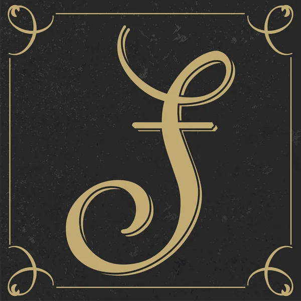 Old style letter design — Stock Vector © bowxwod #152215208