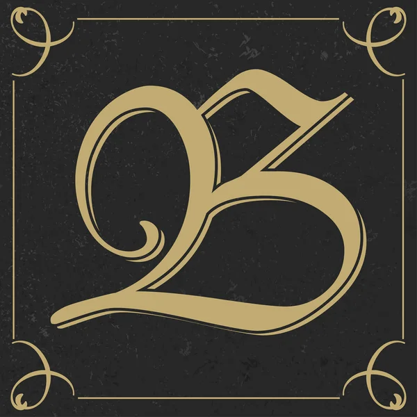 Old style letter design — Stock Vector © bowxwod #151420480