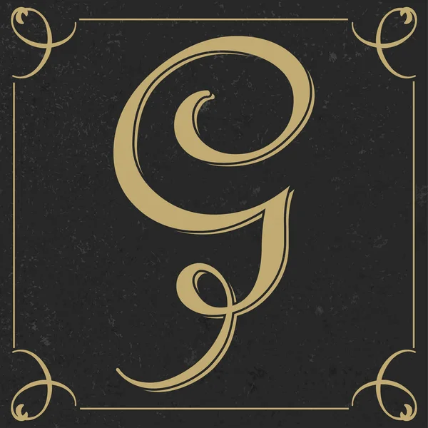 Old style letter design — Stock Vector © bowxwod #151421286