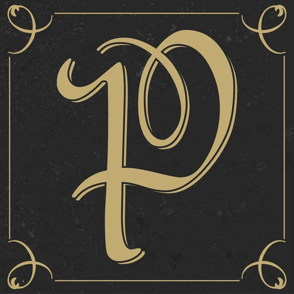 Old style letter design — Stock Vector © bowxwod #152215208